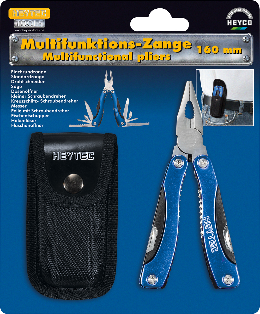 Multifunction plier with belt pouch | HEYCO Qualitätswerkzeuge