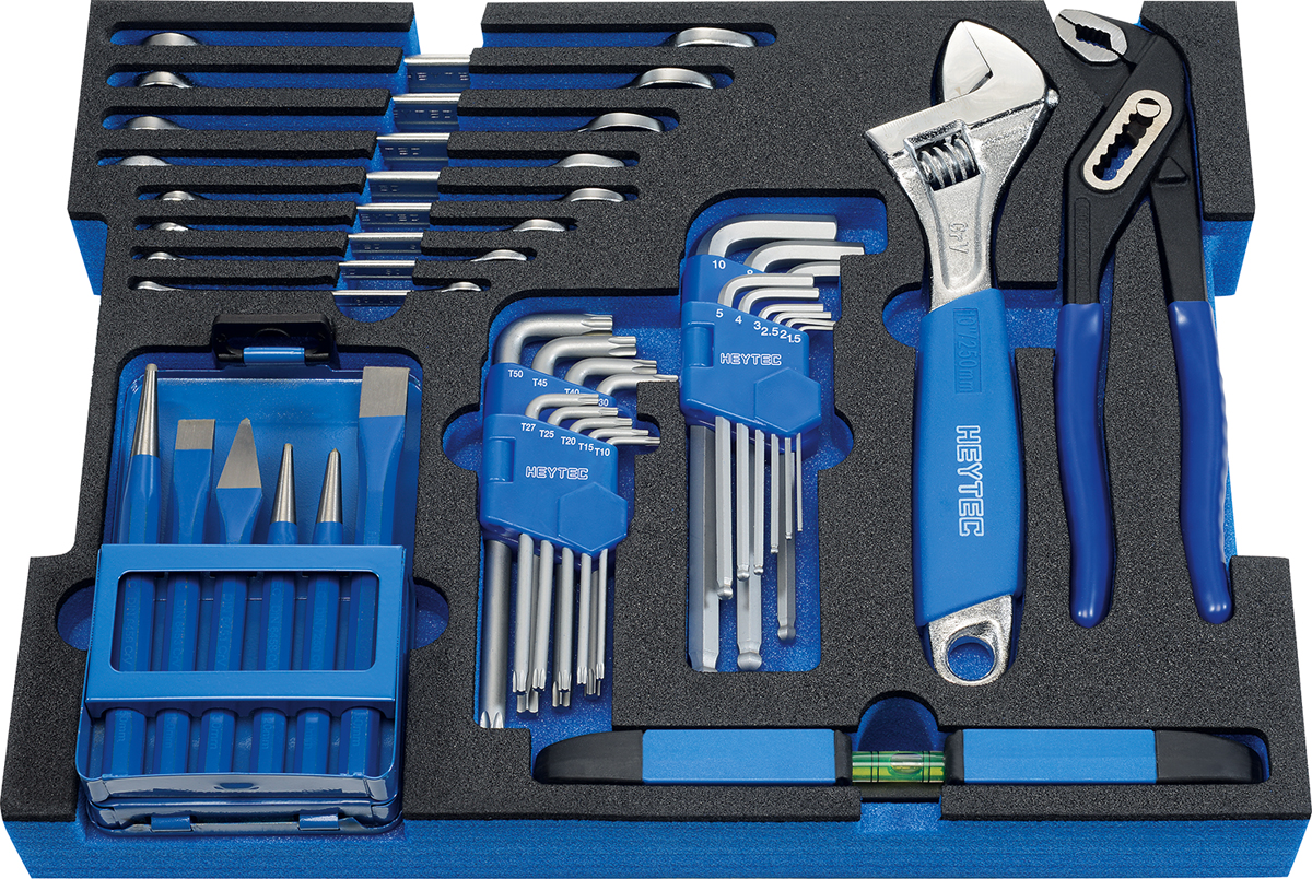 Sanitary tool set, 80 pcs. in 2 boxes | HEYCO Qualitätswerkzeuge