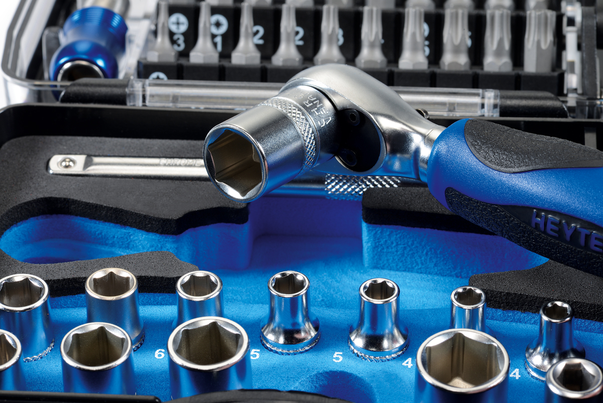Socket- and bit-set, 46 pcs. | HEYCO Qualitätswerkzeuge