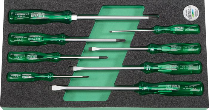 Screwdriver Sets, 8 pcs. | HEYCO Qualitätswerkzeuge